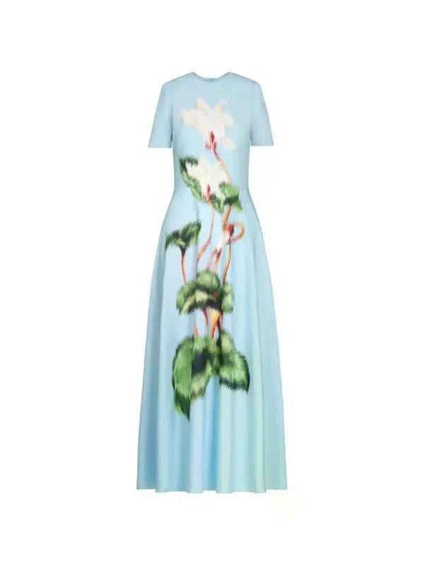 Oscar De La Renta Floral-print Midi Dress
