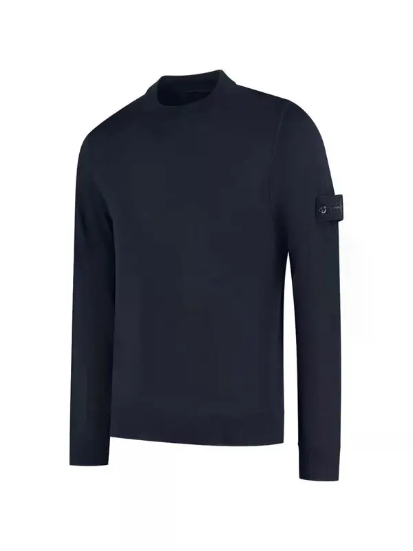 Stone Island Logo-patch Crew-neck Sweater