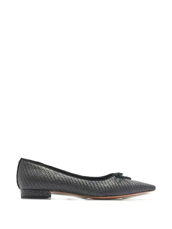 Sam Edelman Esmira Woven Ballet Flats With Bow - Black