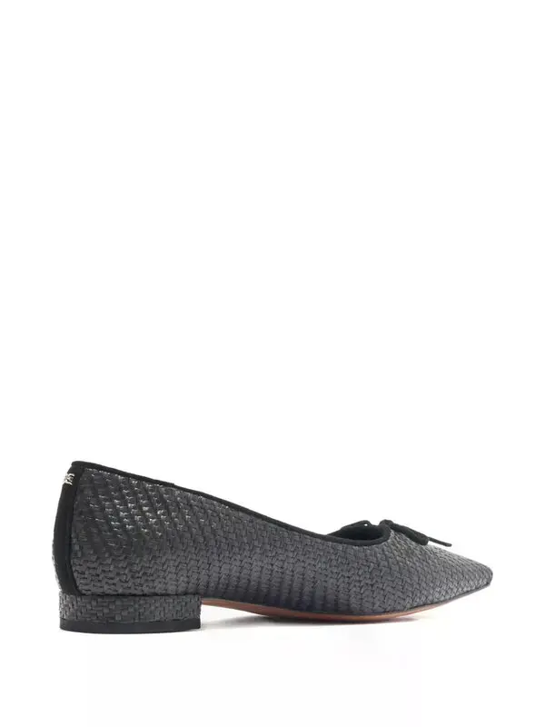 Sam Edelman Esmira Woven Ballet Flats With Bow - Black