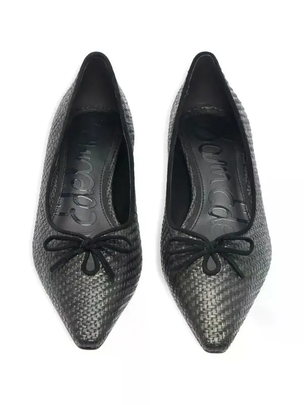 Sam Edelman Esmira Woven Ballet Flats With Bow - Black