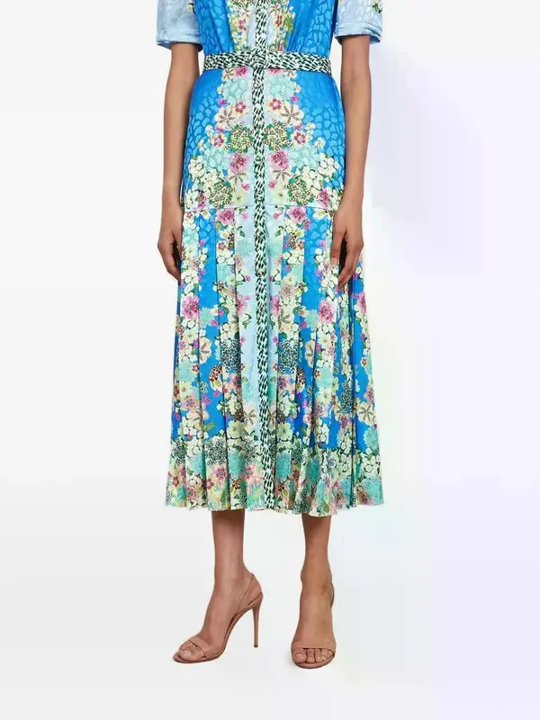 Saloni Lea Floral Midi Dress