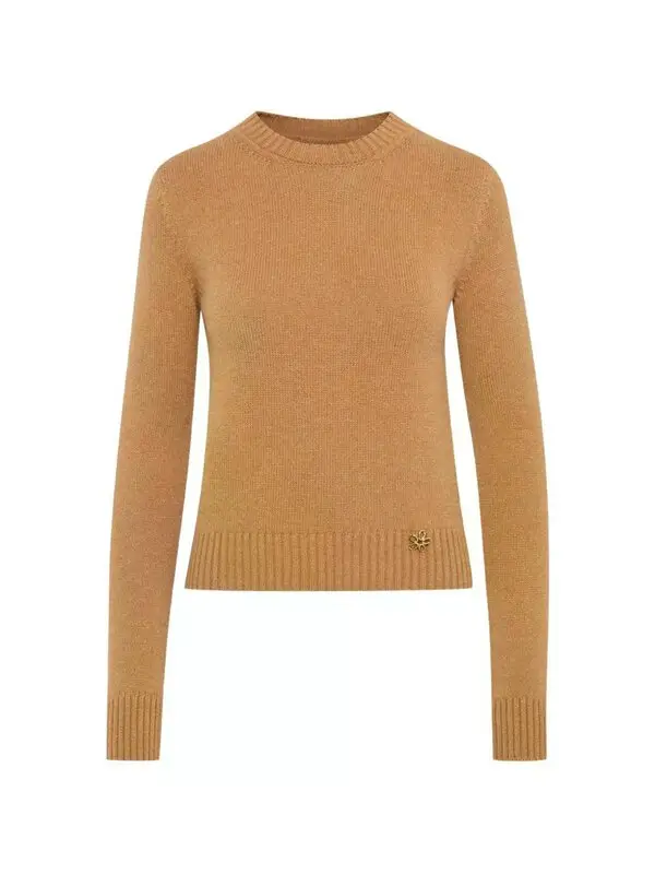 Oscar De La Renta Flower Cashmere Sweater