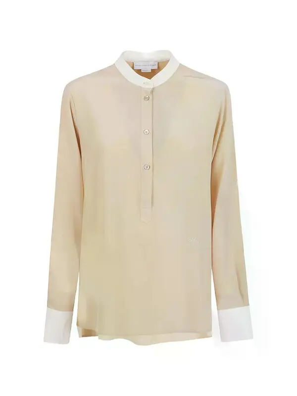 Stella McCartney Contrast-panel Long-sleeve Blouse