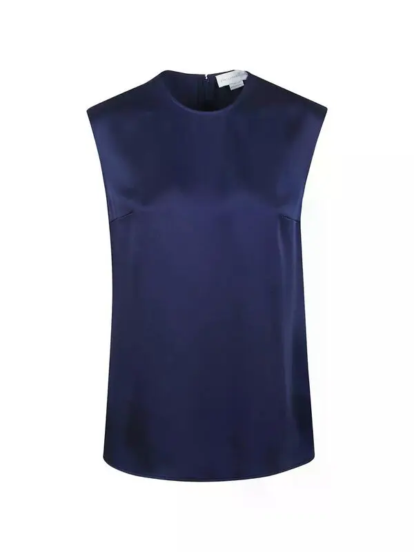 Stella McCartney Satin Sleeveless Top - Blue