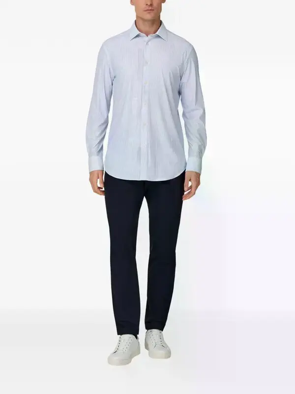 Boggi Milano Tokyo Collar Slim Fit Shirt - Blue