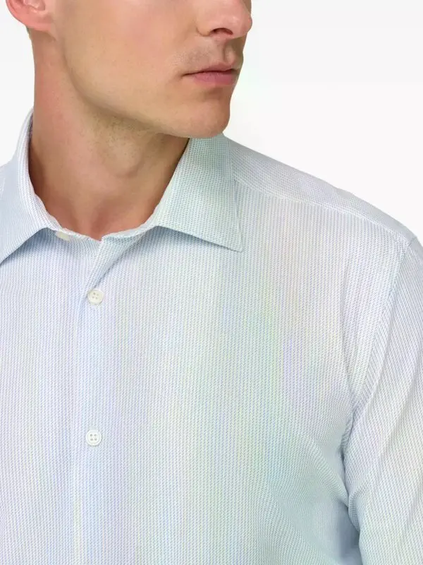 Boggi Milano Tokyo Collar Slim Fit Shirt - Blue
