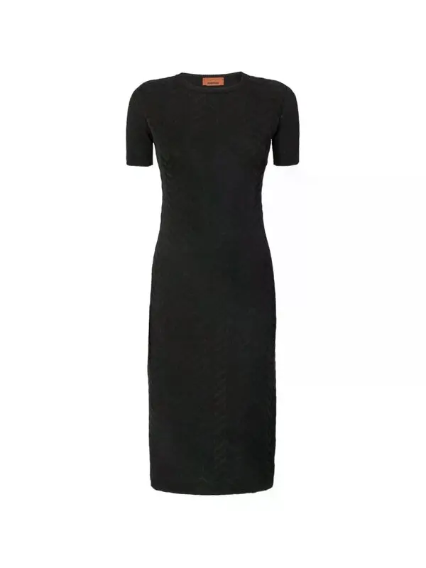 Missoni Herringbone Short-sleeve Dress - Black