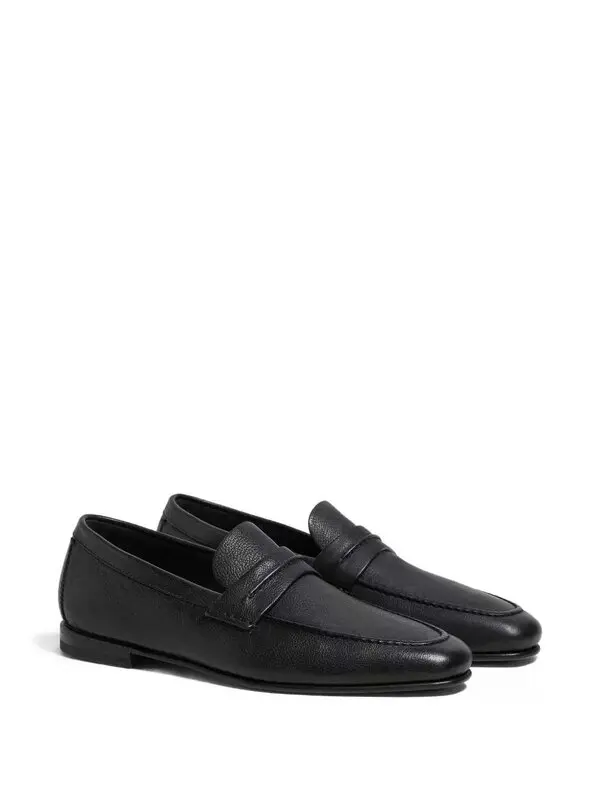 Zegna Leather Loafers - Black