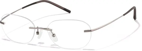 Zenni Oval Titanium Eyeglasses Frame - Metallic Light Brown