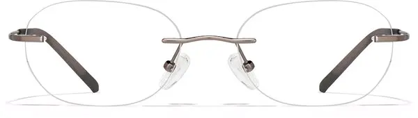 Zenni Oval Titanium Eyeglasses Frame - Metallic Light Brown