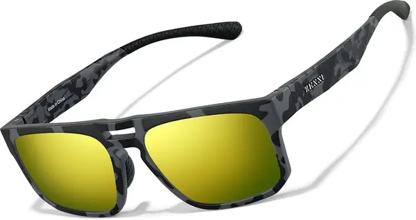 Zenni Sporty Aviator Full Rim Frame - Black And Gray Camo