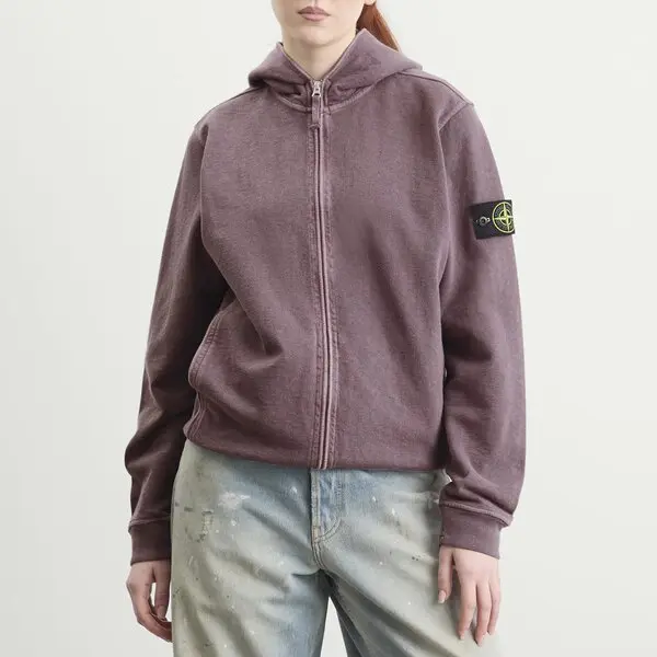 Stone Island Cotton Zip-up Hoodie