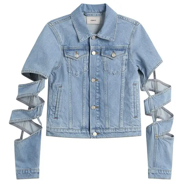 Coperni Spiral Denim Jacket - Blue Light