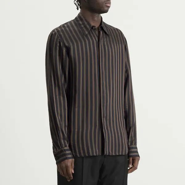 Dries Van Noten Stripe Cupro Shirt