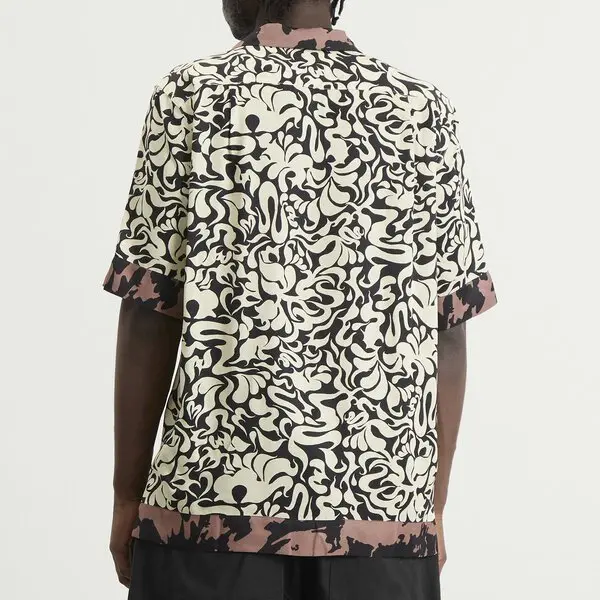Dries Van Noten Squiggle Border Print Shirt - Black