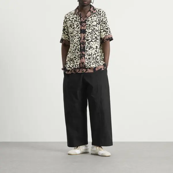 Dries Van Noten Squiggle Border Print Shirt - Black