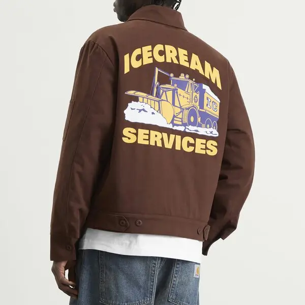 ICECREAM Ic Services Quilted Work Jacket - Brown