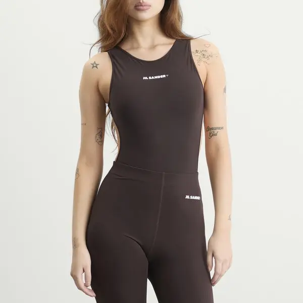 JIL SANDER Logo Activewear Bodysuit