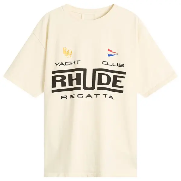 Rhude Regatta Club T-shirt - Vintage White/black/green