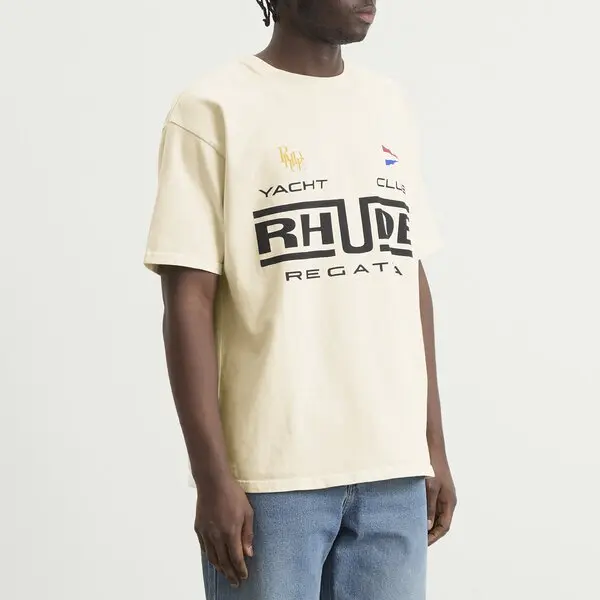 Rhude Regatta Club T-shirt - Vintage White/black/green