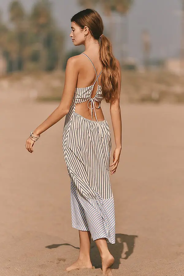 blue dress for baby girl Crush Stripe Backless Mini Dress | Jaded London