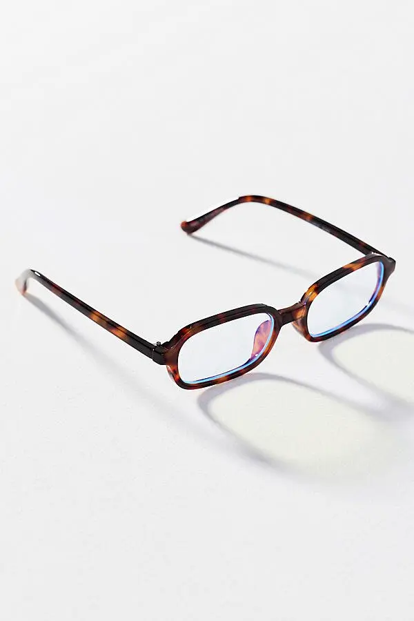 EYEKING Slim Rectangle Blue Light Readers - Tortoise