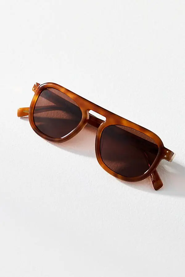 SARDINE Stevie Aviator Sunglasses - Tortoise