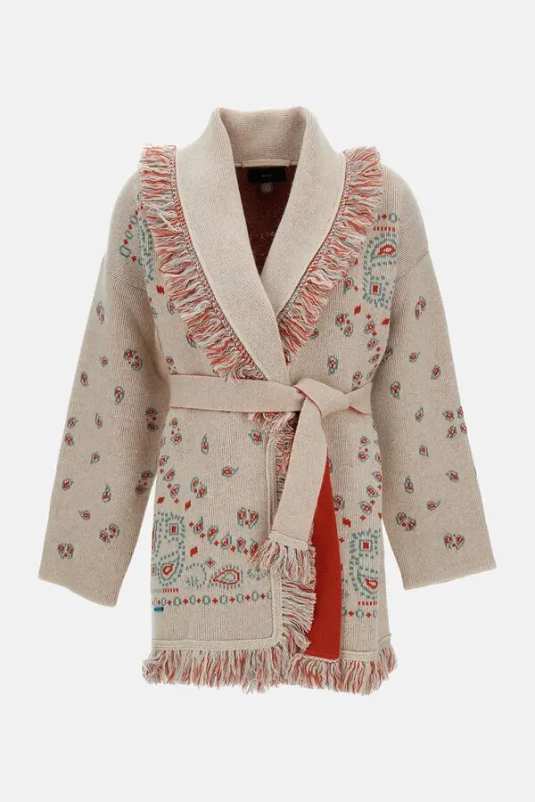 Alanui Bandana Jacquard Cashmere Cardigan - Multicolor