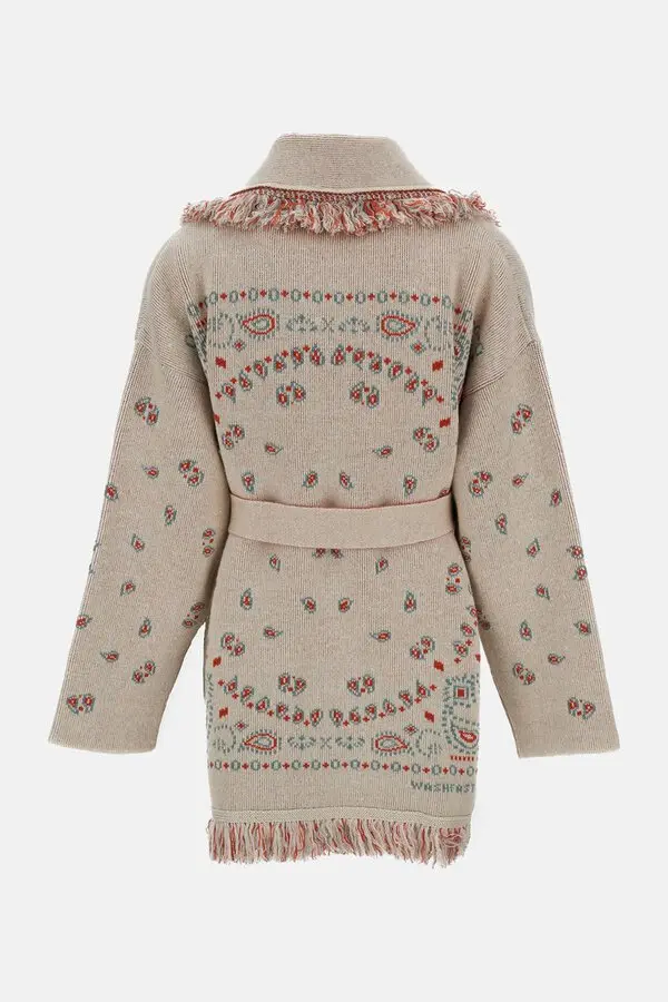 Alanui Bandana Jacquard Cashmere Cardigan - Multicolor