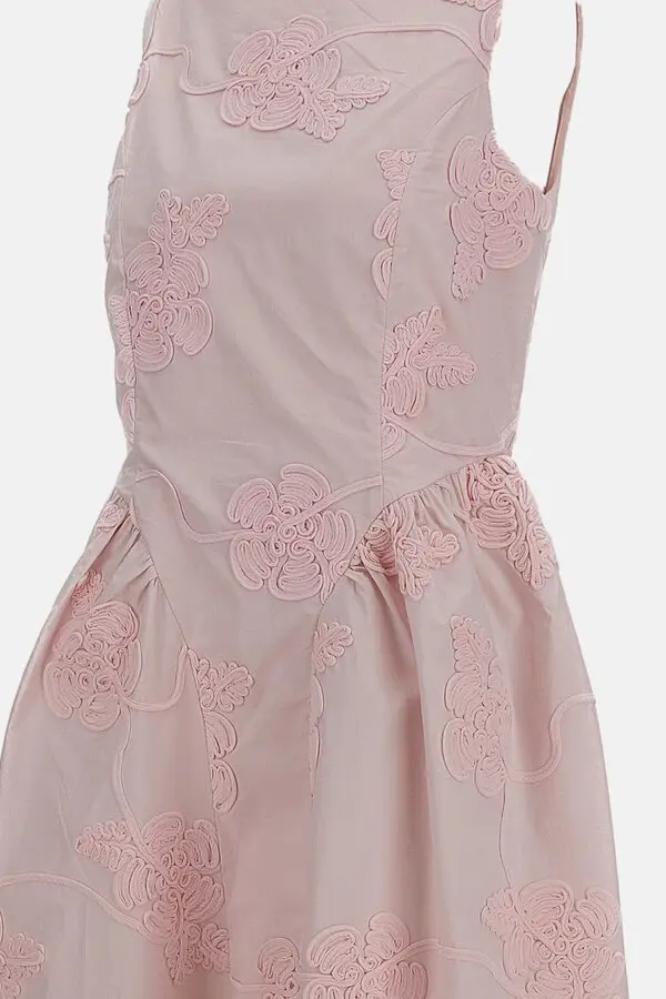 ROTATE BY BIRGER CHRISTENSEN Floral Embroidered Midi Dress