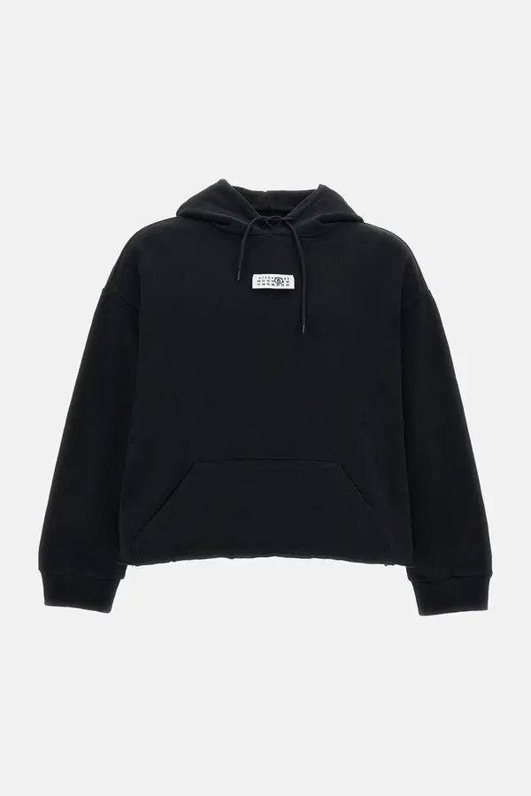 MAISON MARGIELA Cropped Cut Sweatshirt - Black