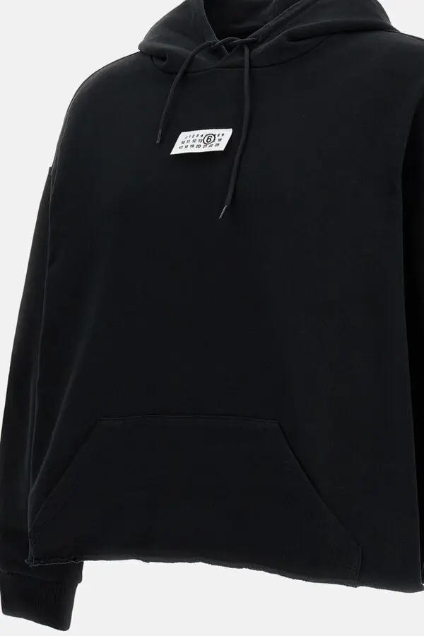 MAISON MARGIELA Cropped Cut Sweatshirt - Black