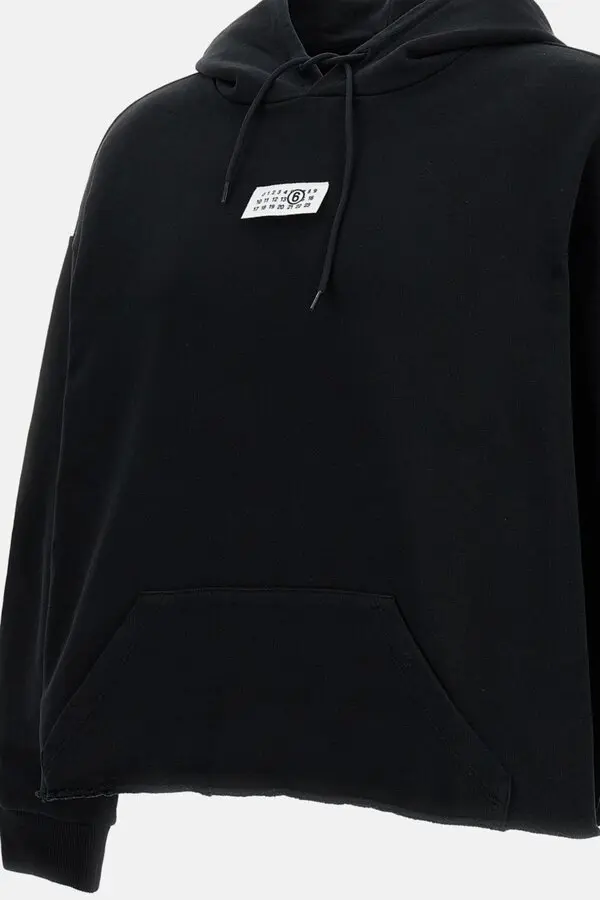 MAISON MARGIELA Cropped Cut Sweatshirt - Nero