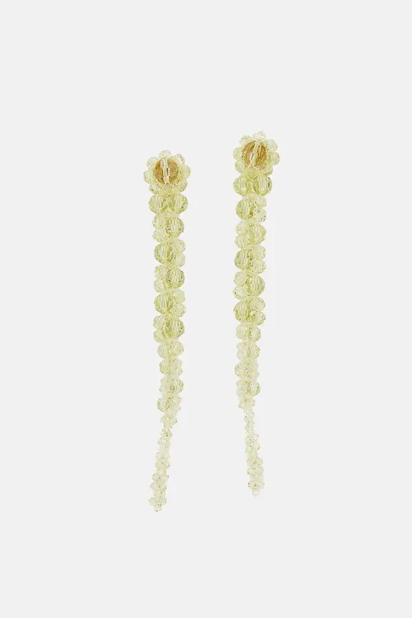 Simone Rocha Cascade Crystal Earrings - Yellow