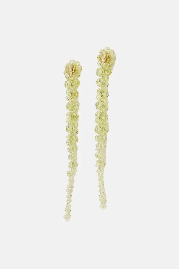 Simone Rocha Cascade Crystal Earrings - Yellow