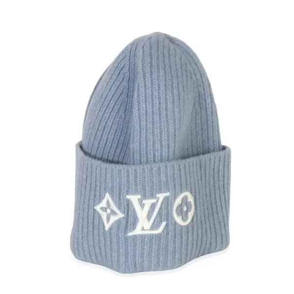 LOUIS VUITTON Light Wool Monogram Beanie - Blue
