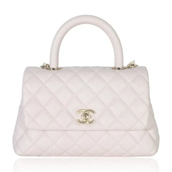 Chanel Quilted Caviar Mini Coco Top Handle Bag
