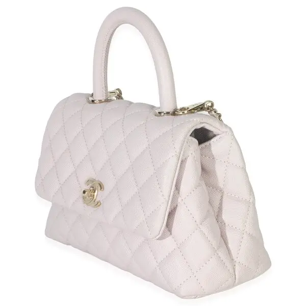 Chanel Quilted Caviar Mini Coco Top Handle Bag