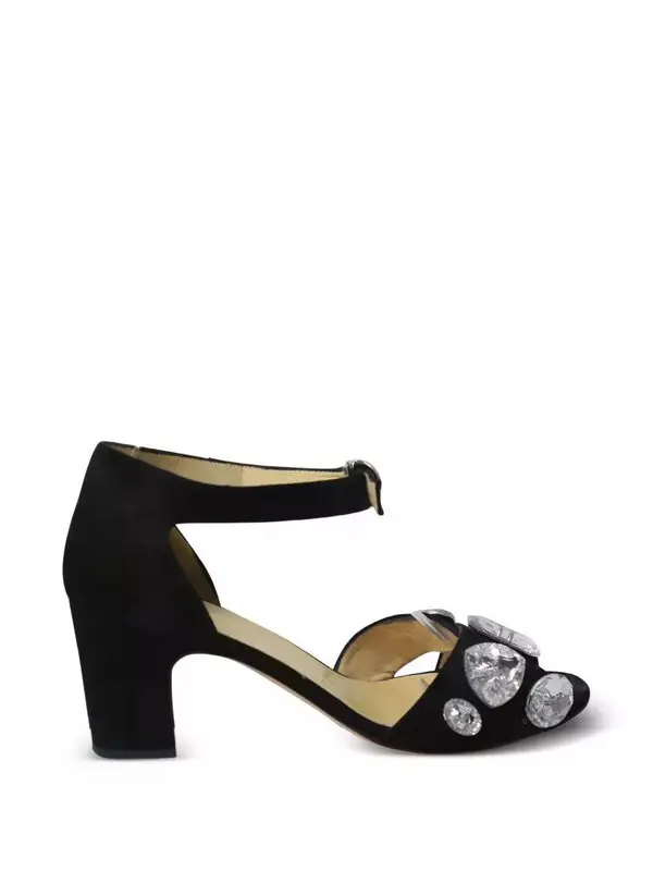 Bionda Castana Crystal-embellished Block Heel Sandals