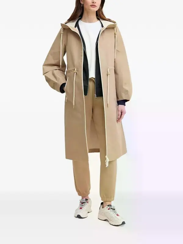 Mackage Hooded Drawstring Parka Coat - Neutrals