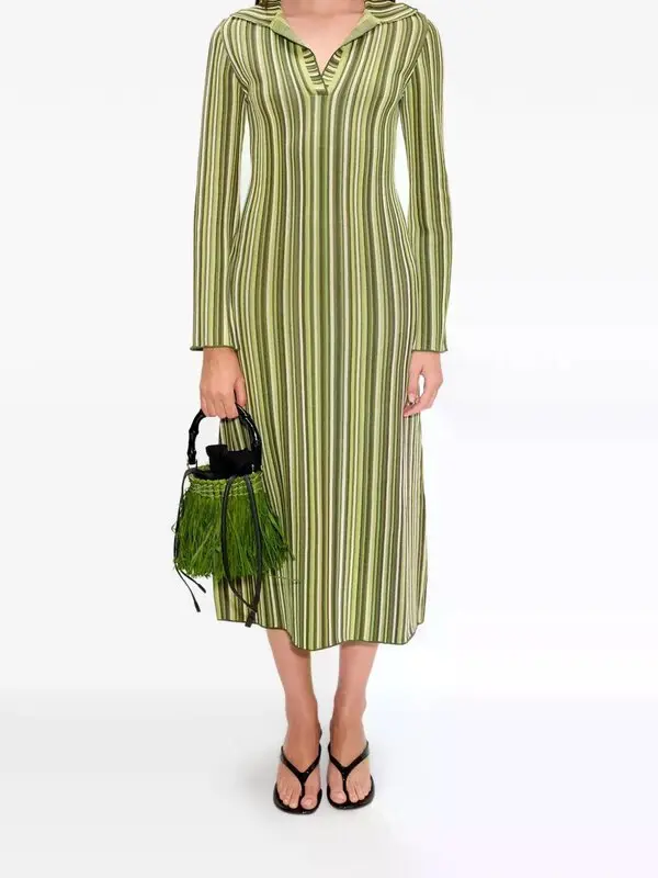 SIMONMILLER Striped Midi Dress