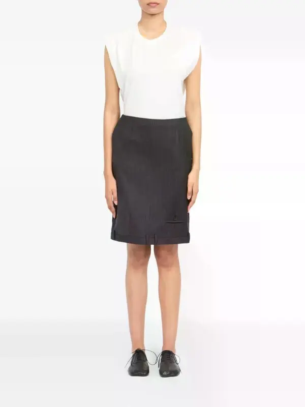 MAISON MARGIELA Pinstripe Pocket Midi Skirt