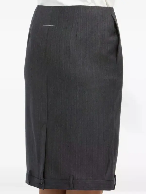 MAISON MARGIELA Pinstripe Pocket Midi Skirt