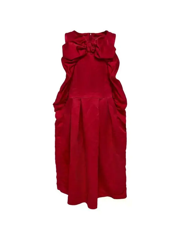 Comme Des Garçons Bow-detail Gathered Dress