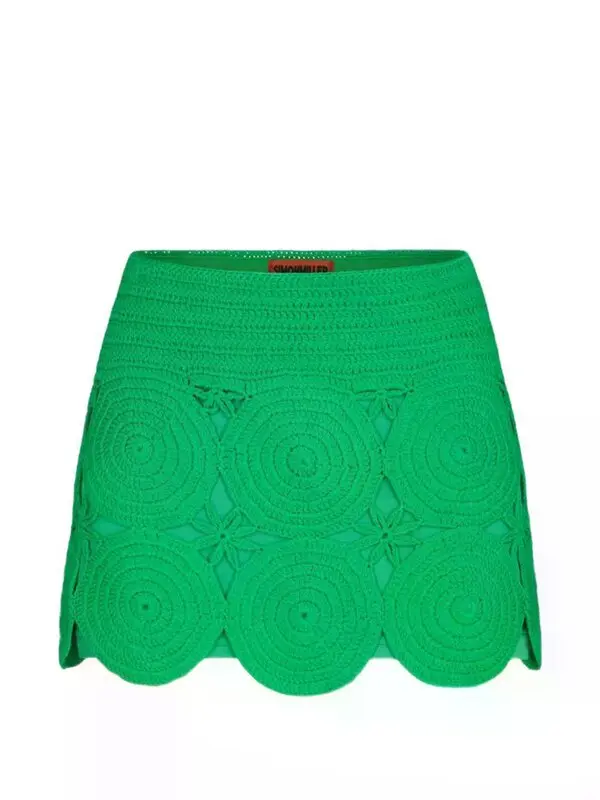 SIMONMILLER Crochet Appliqué Mini Skirt