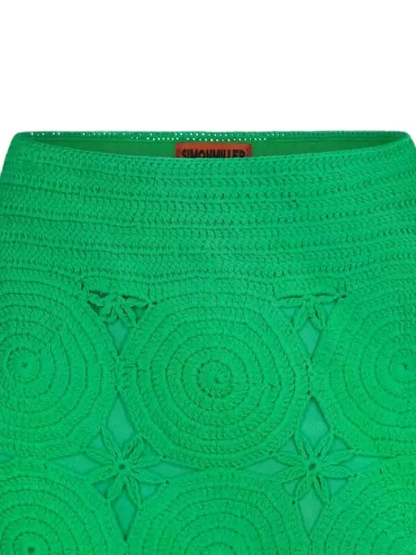 SIMONMILLER Crochet Appliqué Mini Skirt