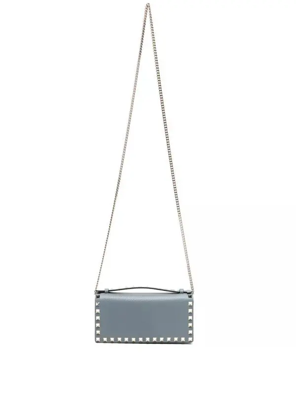 Valentino Garavani Rockstud Leather Clutch - Blue