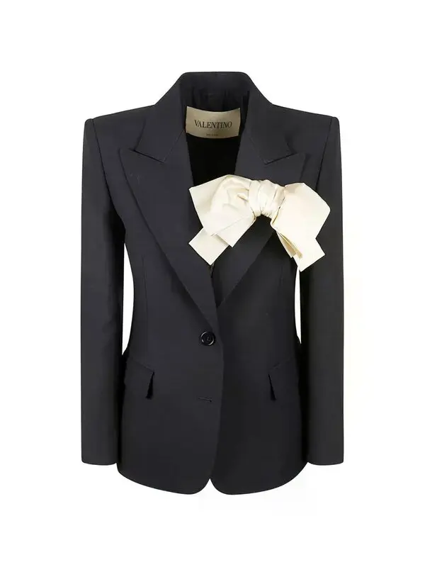 Valentino Garavani Bow-detail Single-breasted Blazer