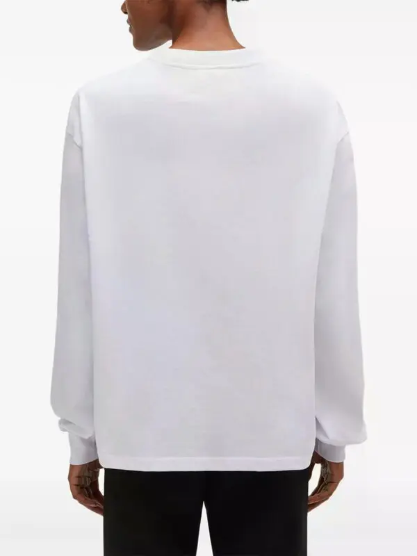 GANNI Essential Basic Long-sleeve Crewneck Top